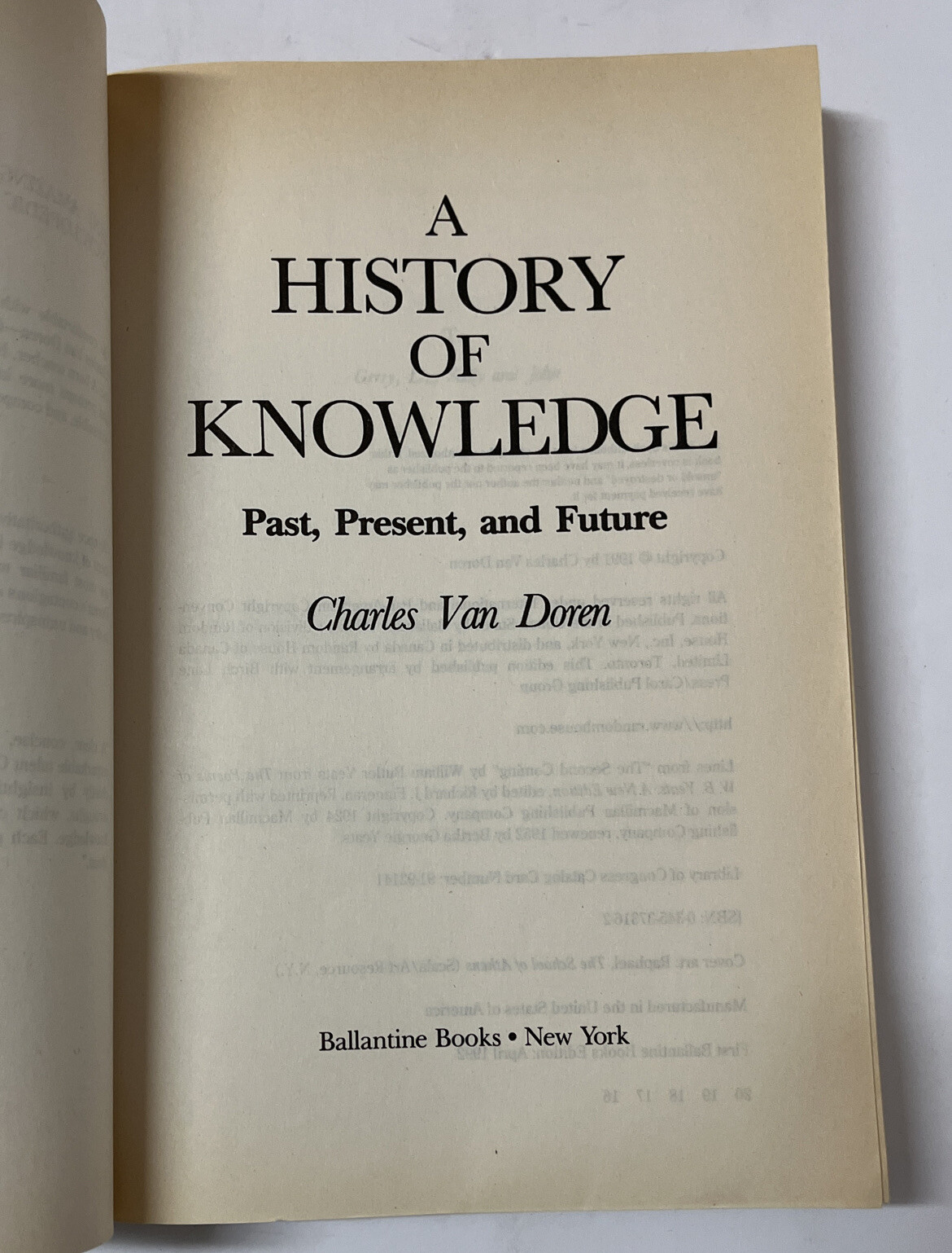 A History of Knowledge: Past, Present, and Future by Charles Van Doren ...