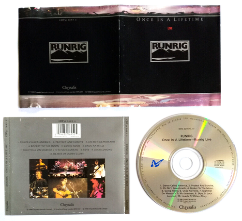 Cd Runrig Once In A Lifetime(Live) Rock Celtic Uk 1988 Music Compact ...