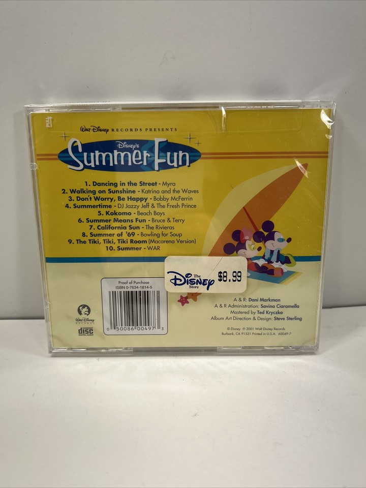 Walt Disney Records Disney's "Summer Fun" CD - Sealed Vintage 2001 ...