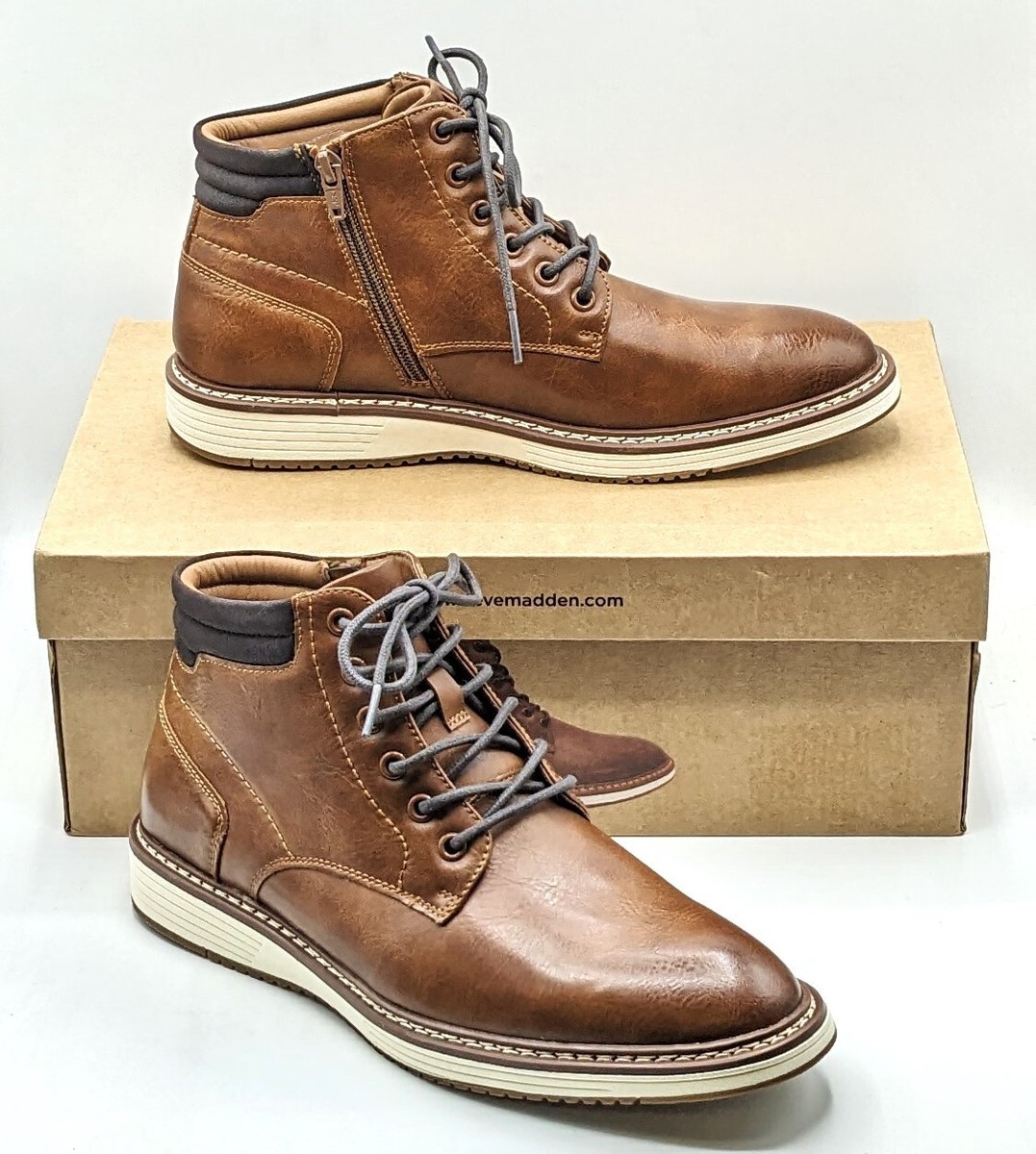 Steve Madden “P-Jelen” Men's Side Zip Chukka Dress & Comfort Boot