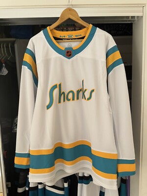 San Jose Sharks Adidas Reverse Retro 2.0 Jersey Size 54 | eBay