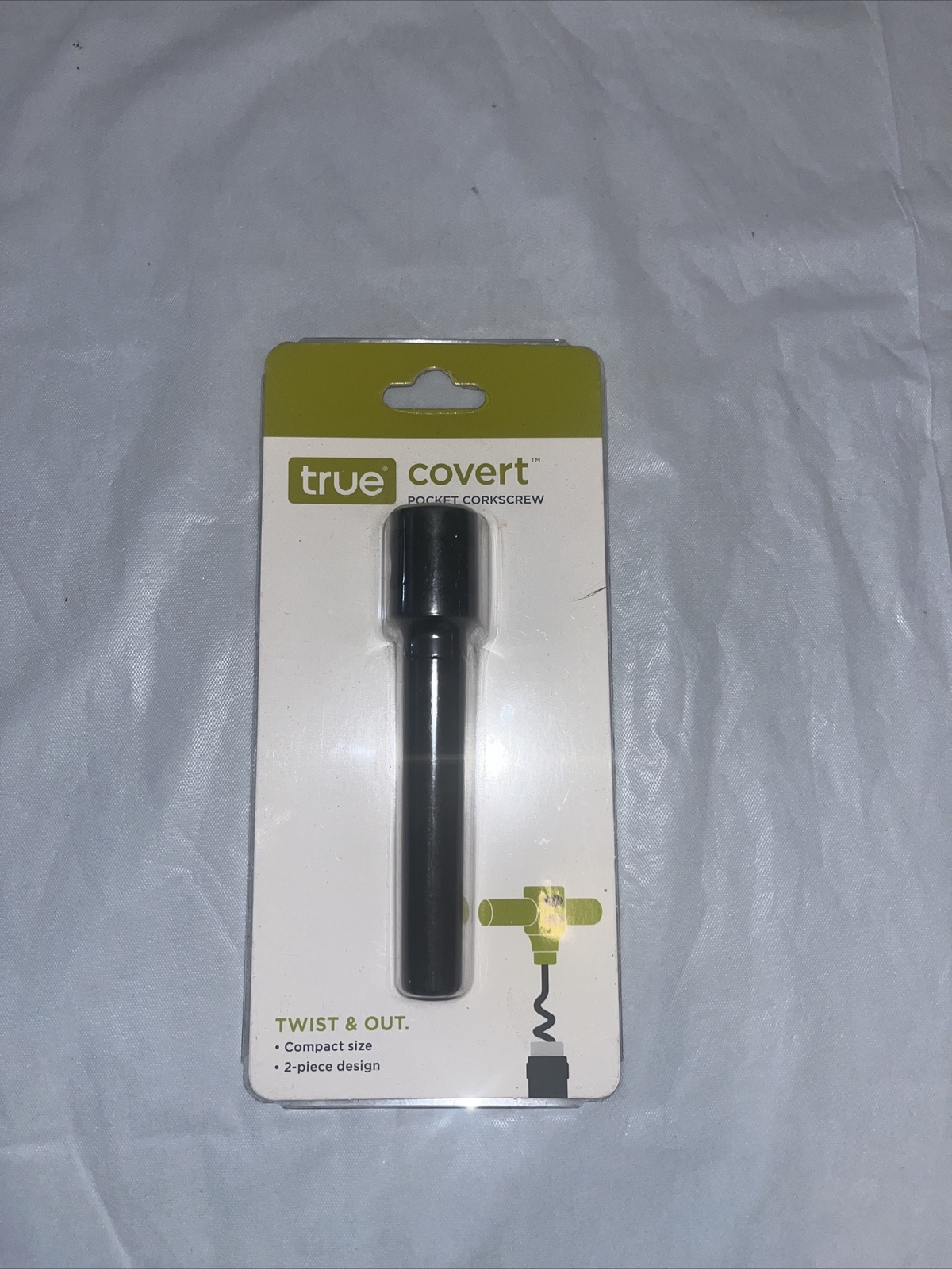 TRUE, 2-Piece Slim Covert Pocket Corkscrew *NEW* Black - BAR, KITCHEN ...