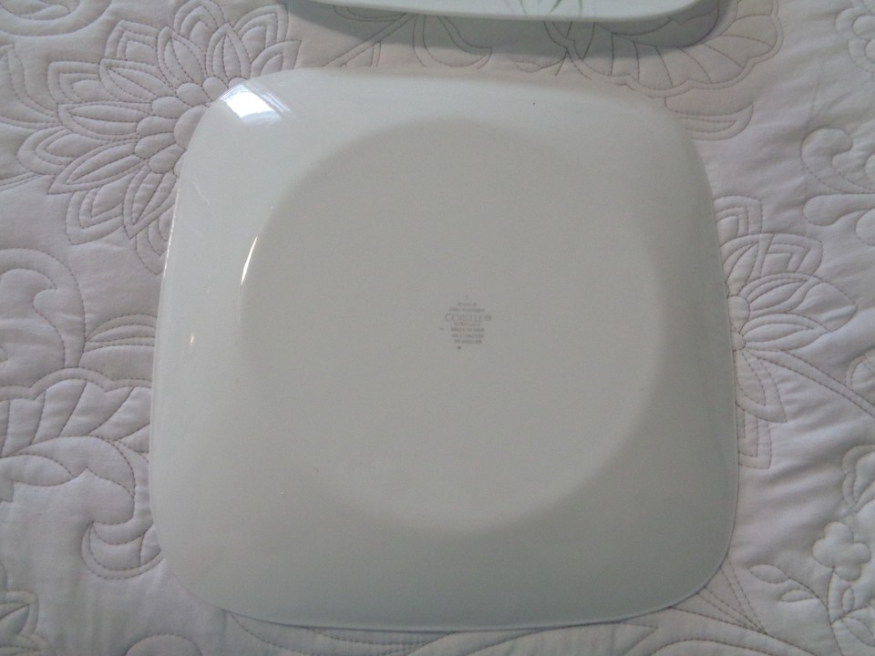 Corelle Dinner Plates 3- "Shadow Iris" Square 10.5" | eBay