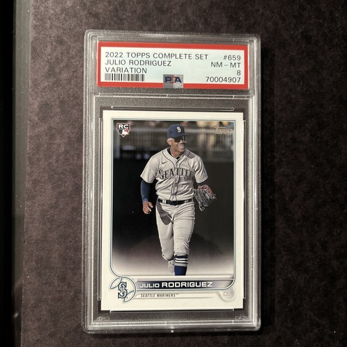 2022 TOPPS COMPLETE SET VARIATION #659 JULIO RODRIGUEZ ROOKIE RC PSA 8 ...