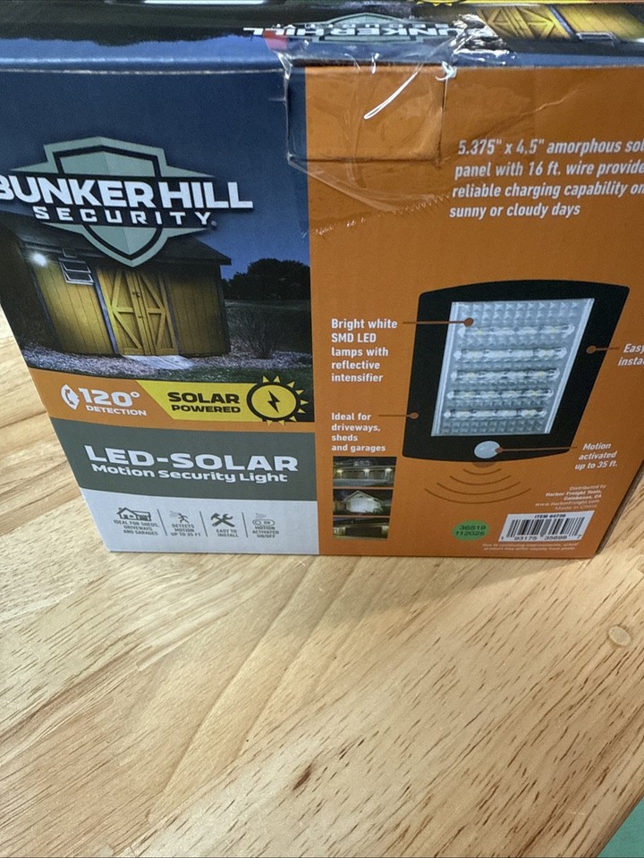 Bunker Hill Security LED Solar Motion Security Light Model# 64736 New ...