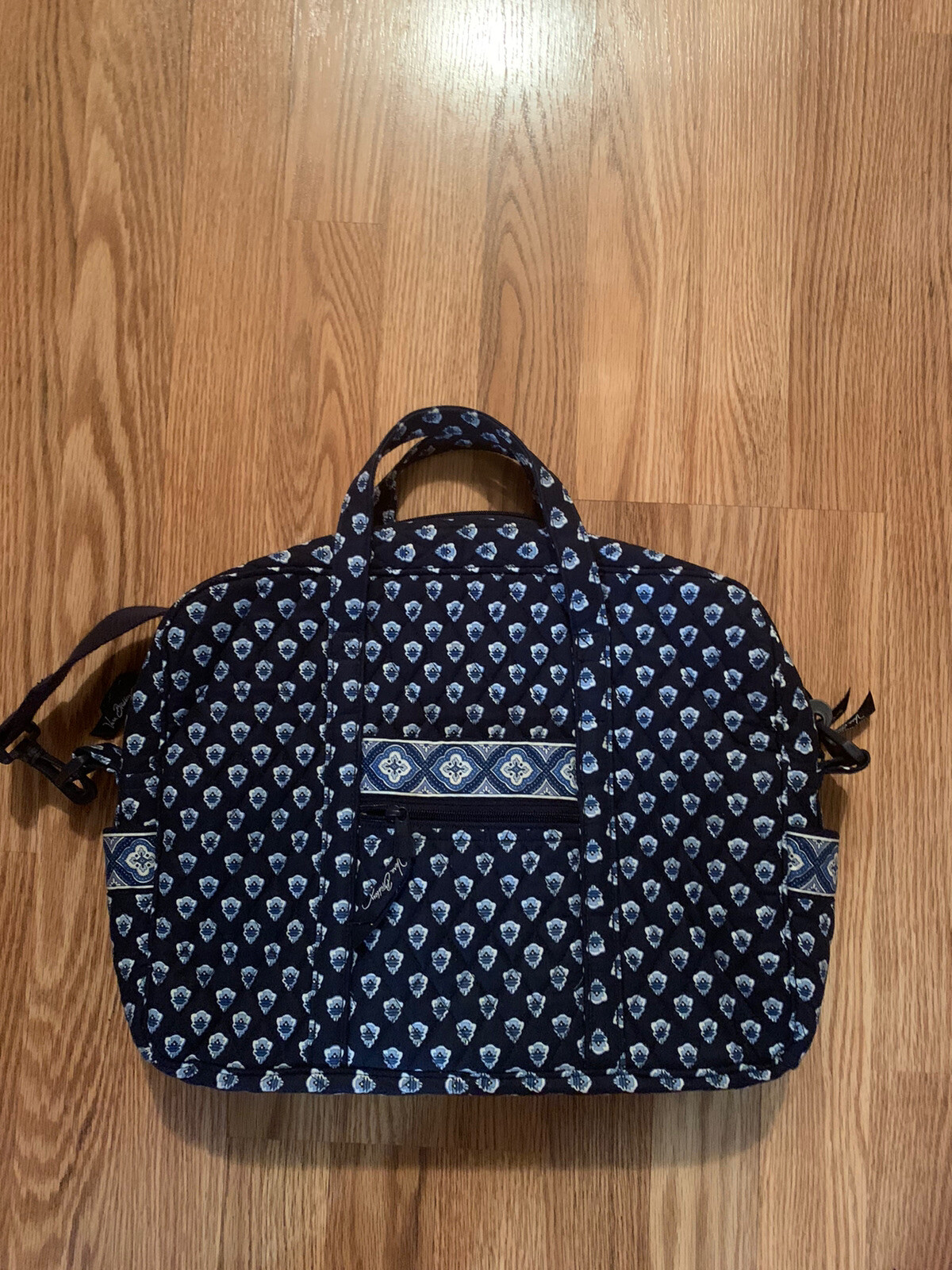 Vera Bradley Nantucket Navy Laptop Bag - Gem