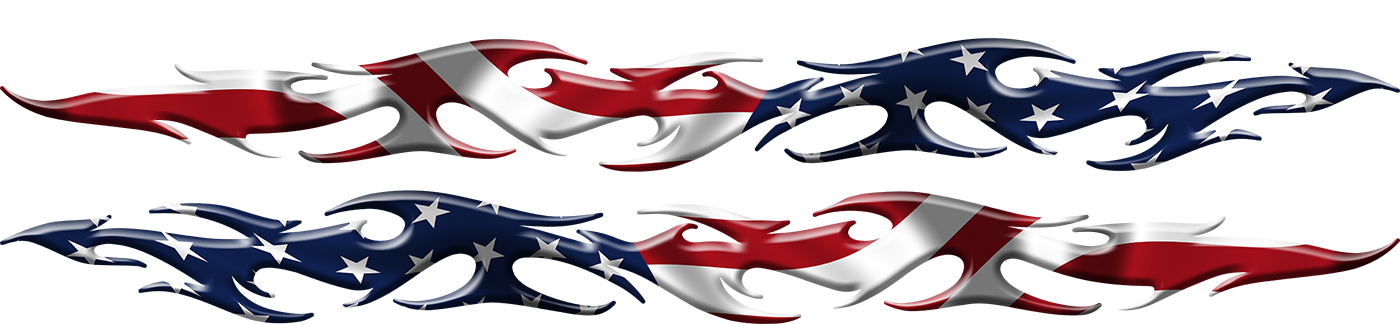 2 Car Truck American Flag Side Decals Graphics Stripes Vinyl #B1096 ...