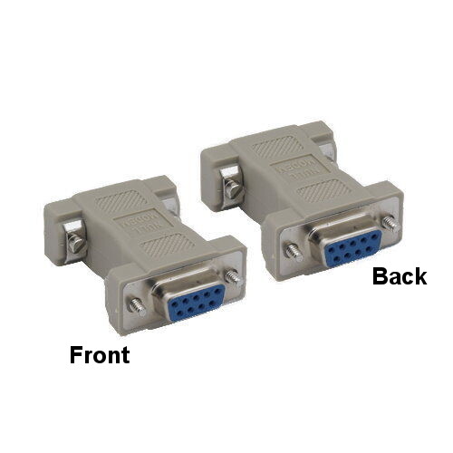 10PCS DB9 Female to Female Null Modem Adapter RS-232 Shielded Molded ...