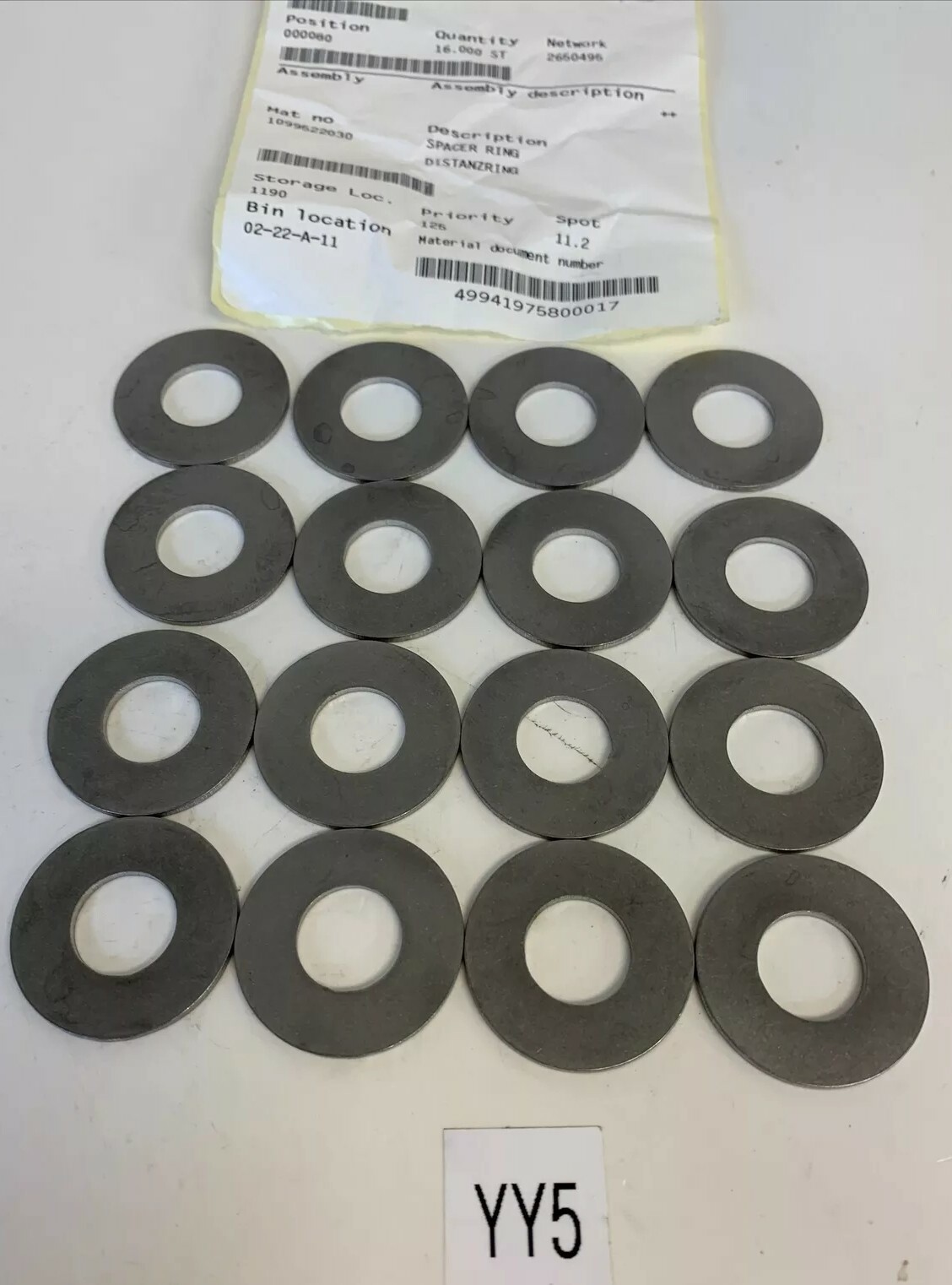 Krones 1099522030 Spacer Ring (Distanzring) ~lot of 16~ Warranty | eBay
