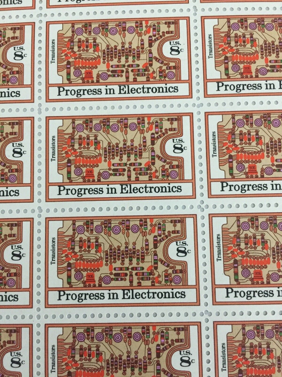 8 cent PROGRESS IN ELECTRONICS stamps full sheet of 50, mint | eBay