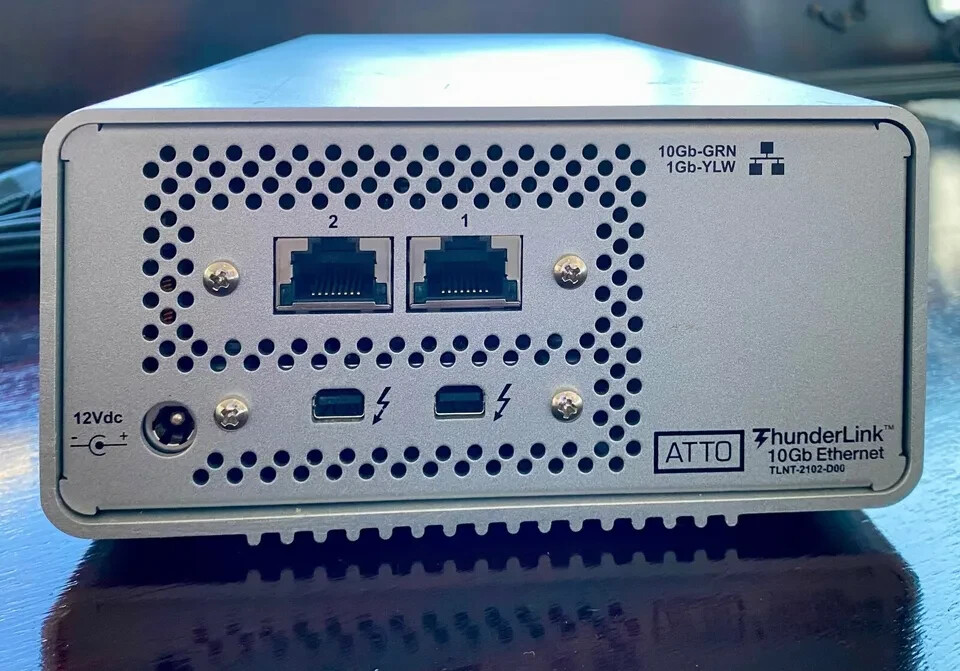 ATTO ThunderLink™ Thunderbolt 2 to dual 10GBASE-T RJ45 Ethernet TLNT ...