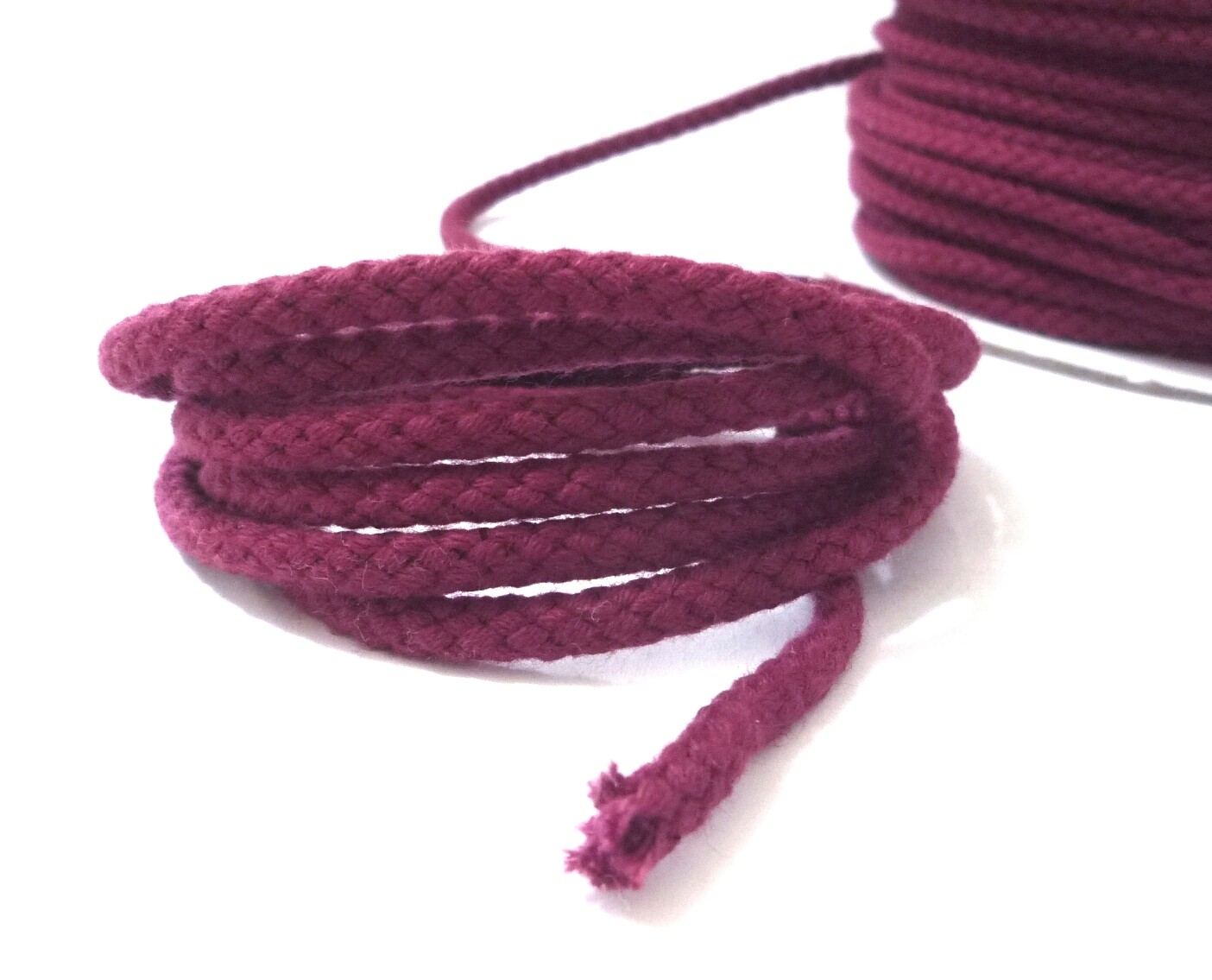 Appr 4mm wide 9yds Wine Red Burgundy Red Braid Twisted string Cord CC60 ...