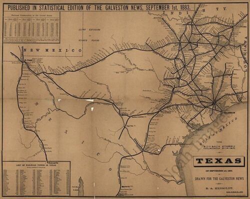 Texas Antique Maps 1800-1899 for sale | eBay