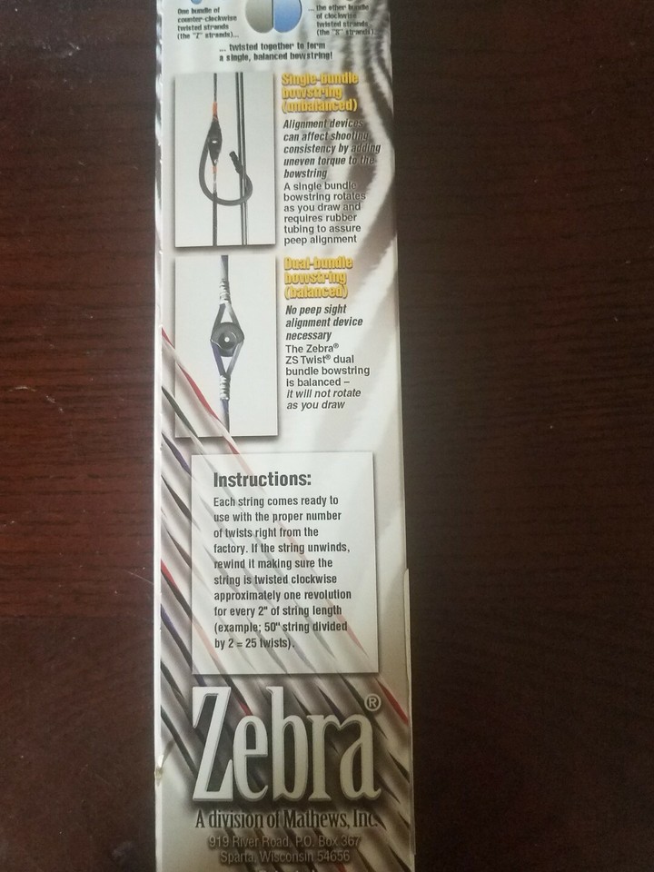Zebra Hybrid 60" premium Replacement Bowstring for compound bows | eBay