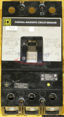 Square D KCP341501212 Circuit Breaker, 150 Amp, 65 kAIR, Aux Switch ...