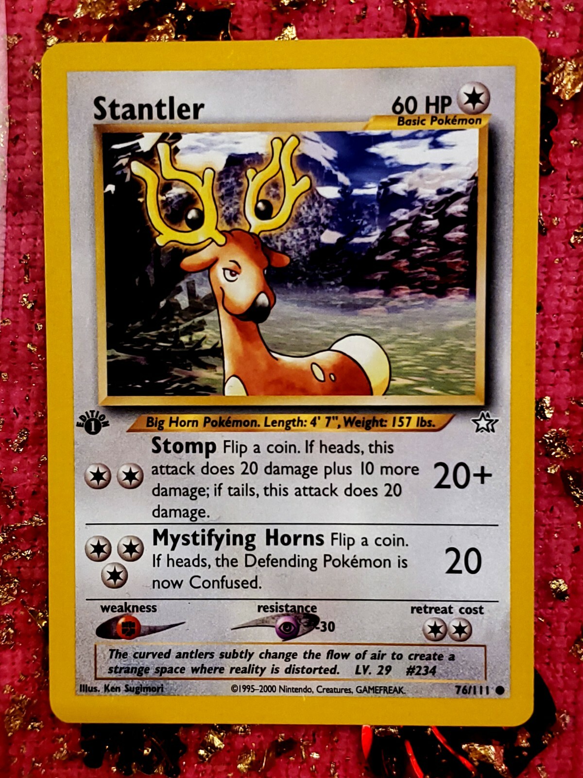 Stantler 76/111- 1st Edition Neo Genesis Pokemon Card NM🔥Please see ...