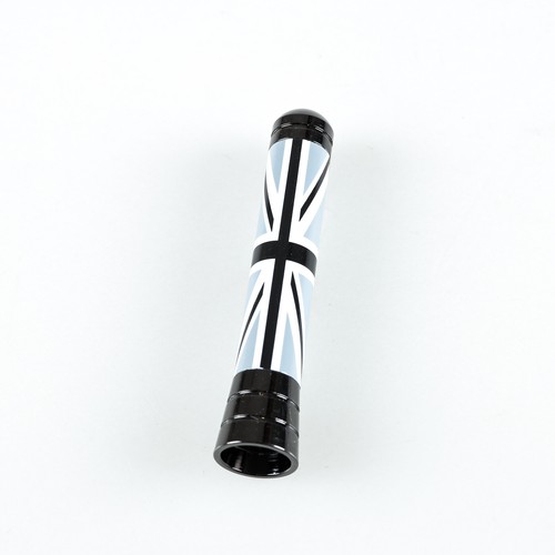 Black Union Jack + Black Chrome Radio Antenna Aerial For Mini Cooper ...