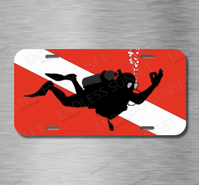 Scuba Thumbs Up A-ok Diving Diver Ocean Boat Island License Plate Front ...