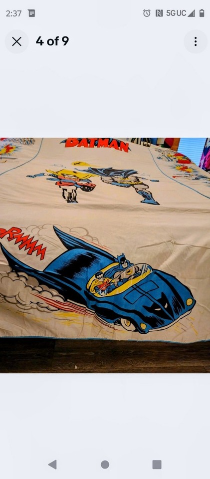 Wow!!! 1966 Batman Bedspread Rare!! Bright Colors/1966 Batman Banner ...