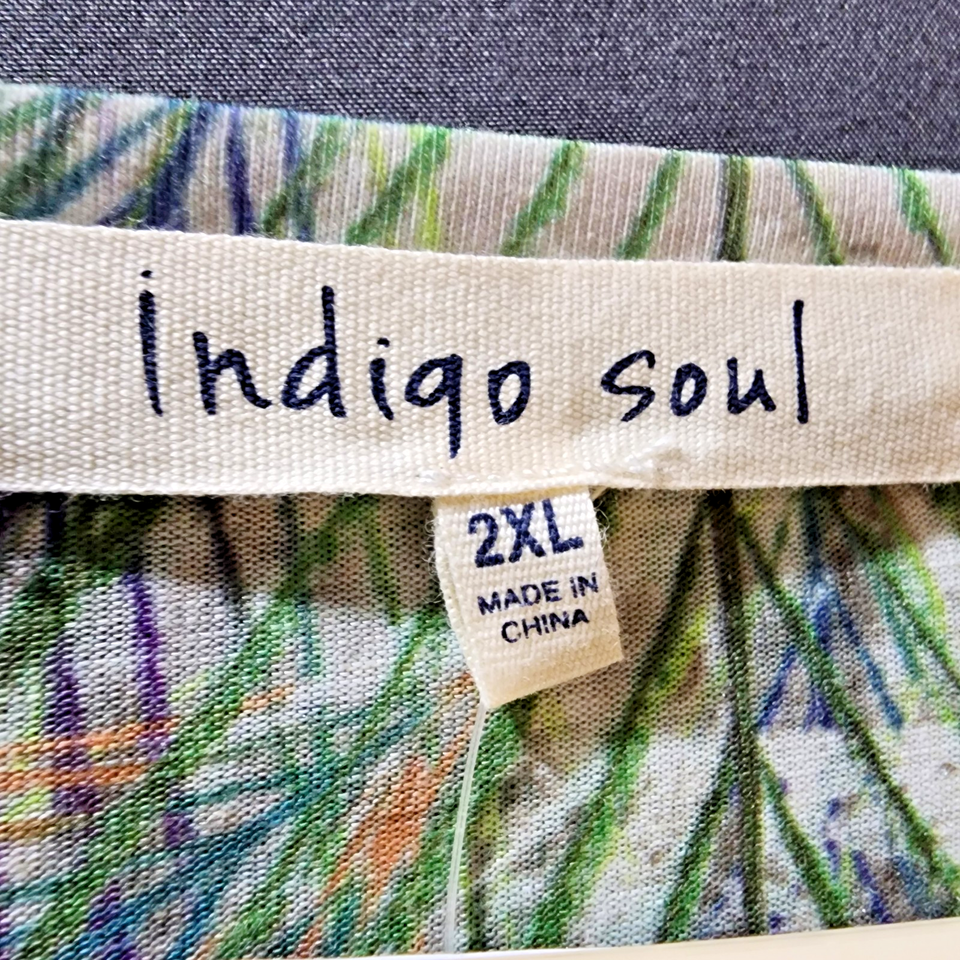 Indigo Soul Women’s 2X Blue Peacock Tunic Top | eBay
