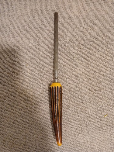 VTG Sheffield England Faux Stag Horn Handle Knife Sharpener Steel ...