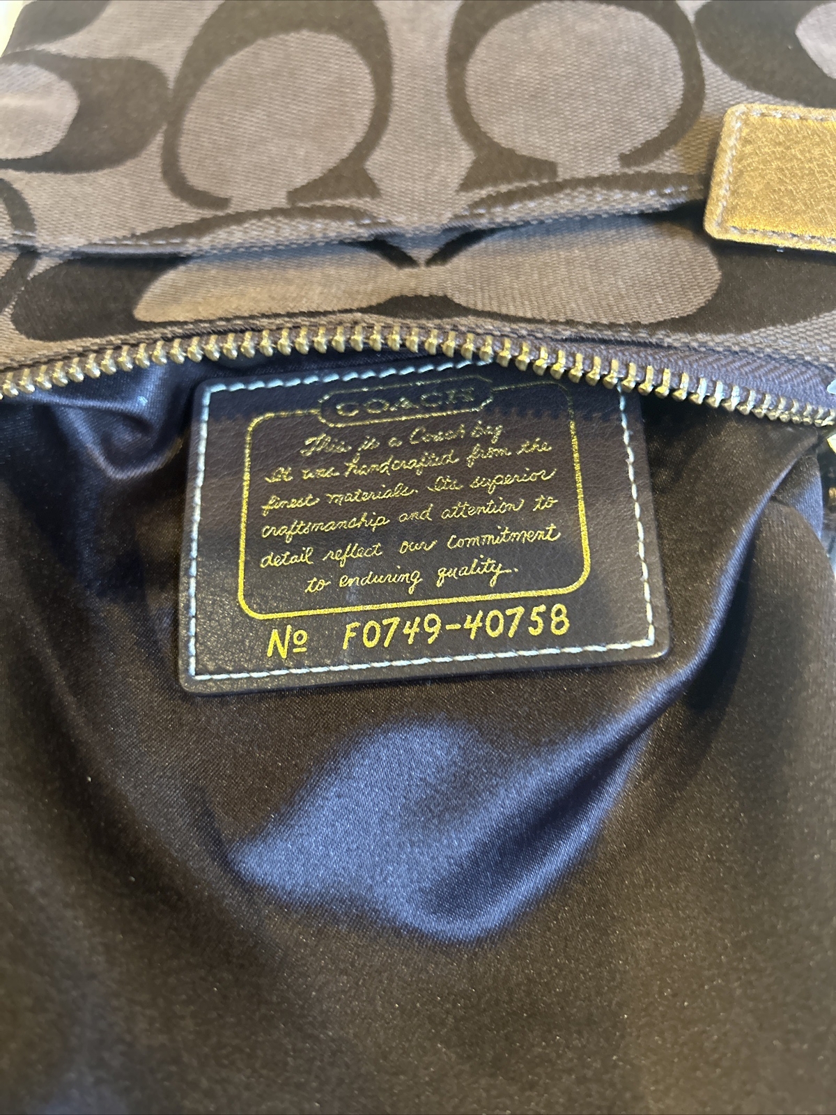 Coach Black Signature Cross Body Swing Bag F0749-40758 Authentic JDS ...