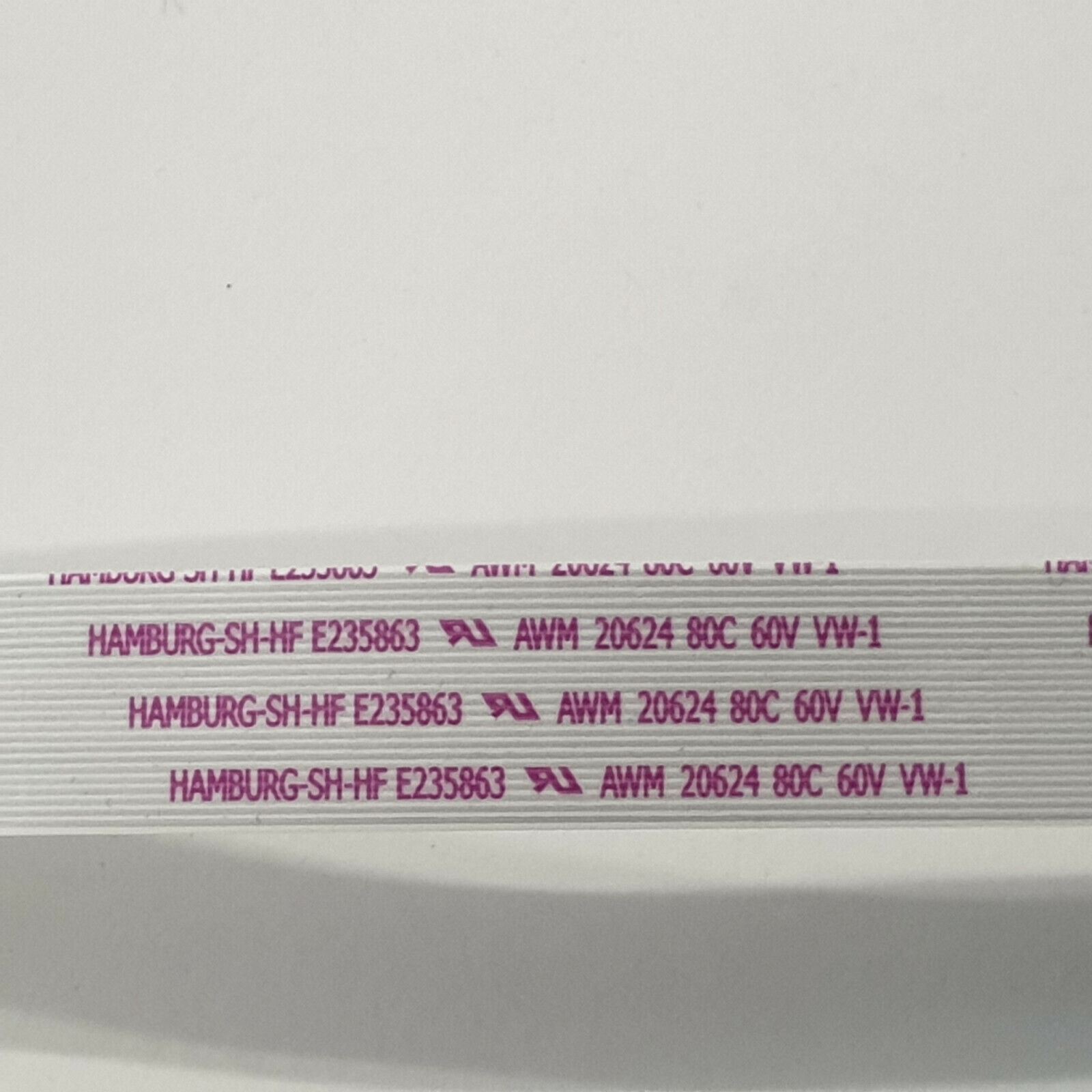 Genuine AWM 20624 24 Pin 125mm Ribbon Cable HAMBURG-SH-HF E235863 80C ...