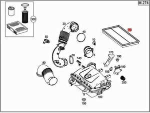 Genuine MERCEDES W447 V-CLASS W447 VITO Box Filter element 6510900051 ...