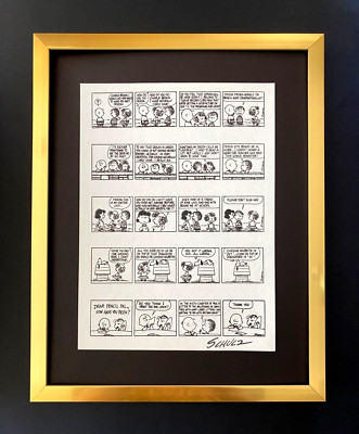 Charles Schulz + Signed Vintage 1968 Peanuts Snoopy Cartoon + New ...