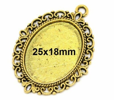 10 pcs Antique Gold Oval Pendant Picture Photo Bezel Setting Pendant ...