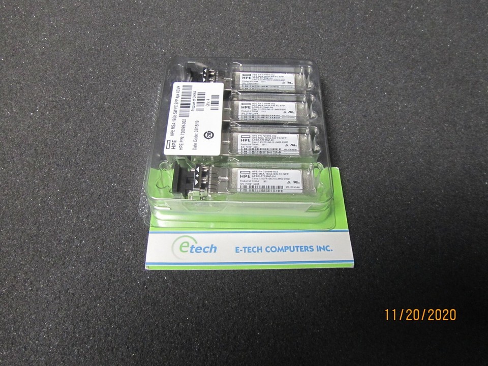 C8R24B - HPE MSA 16Gb Short Wave Fibre Channel SFP+ 4-pack 720999-002 ...