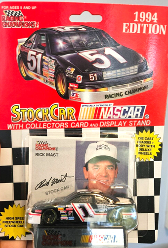 Racing Champions 1994 Rick Mast Stock Car new pack collectors card ...