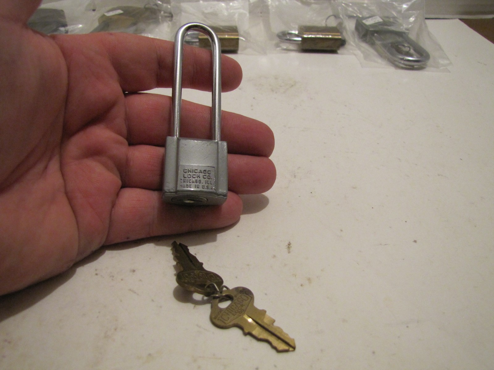 VINTAGE CHICAGO LOCK COMPANY LOCK W/KEYS NICE #6 | eBay