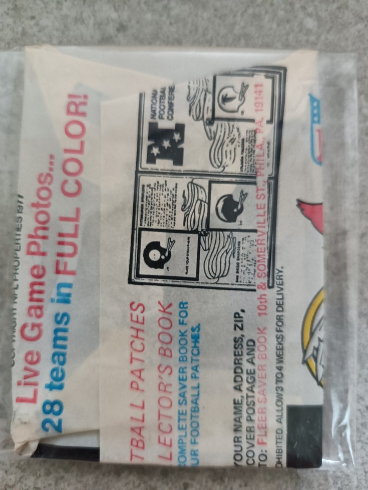 1977 Fleer Team Action Football Complete Set With Wax Pack, Wrappers ...