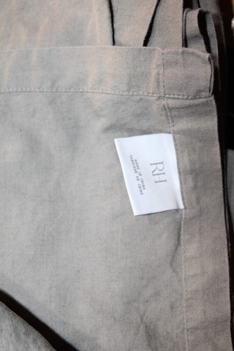 RESTORATION HARDWARE Linen Blend King Flat Sheet in Gray | eBay