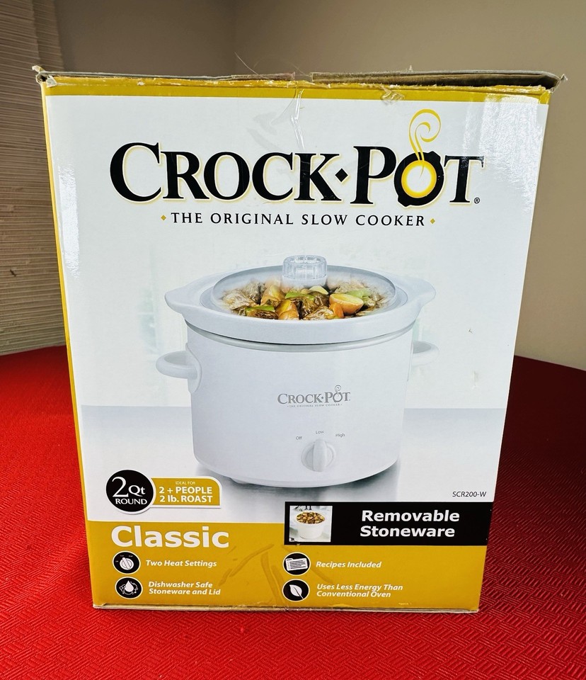 Crockpot® 2-Quart Classic Slow Cooker Small Slow Cooker White NEW NOS ...