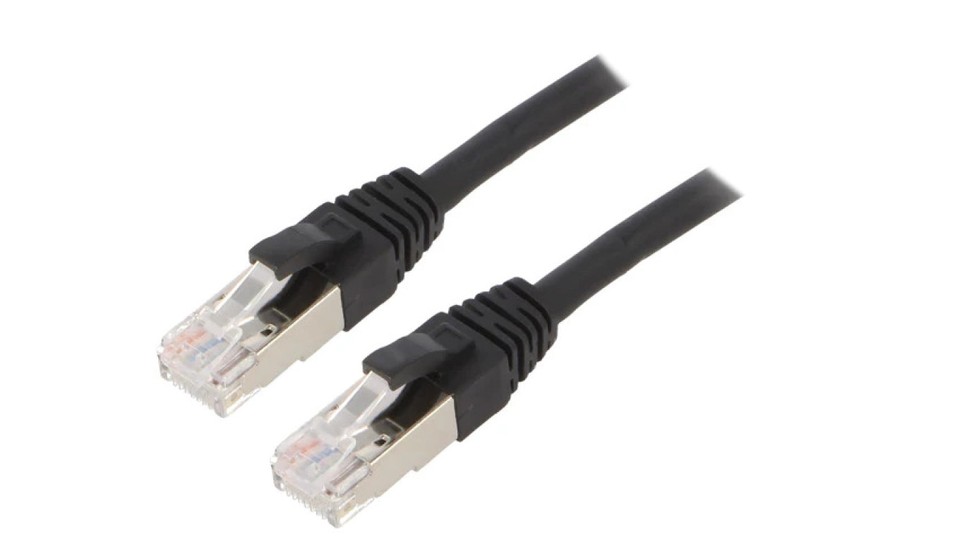 ETH-24441322 Patch cord ETHERLINE Cat.6a,S/FTP 6a linka Cu LSZH czarny ...