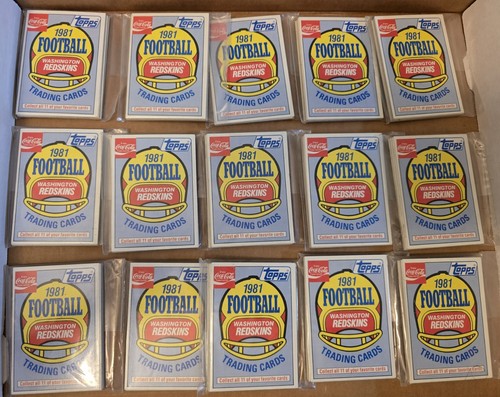 1981 Topps Coca-Cola Washington Redskins Team Sets Art Monk Rookie RC ...