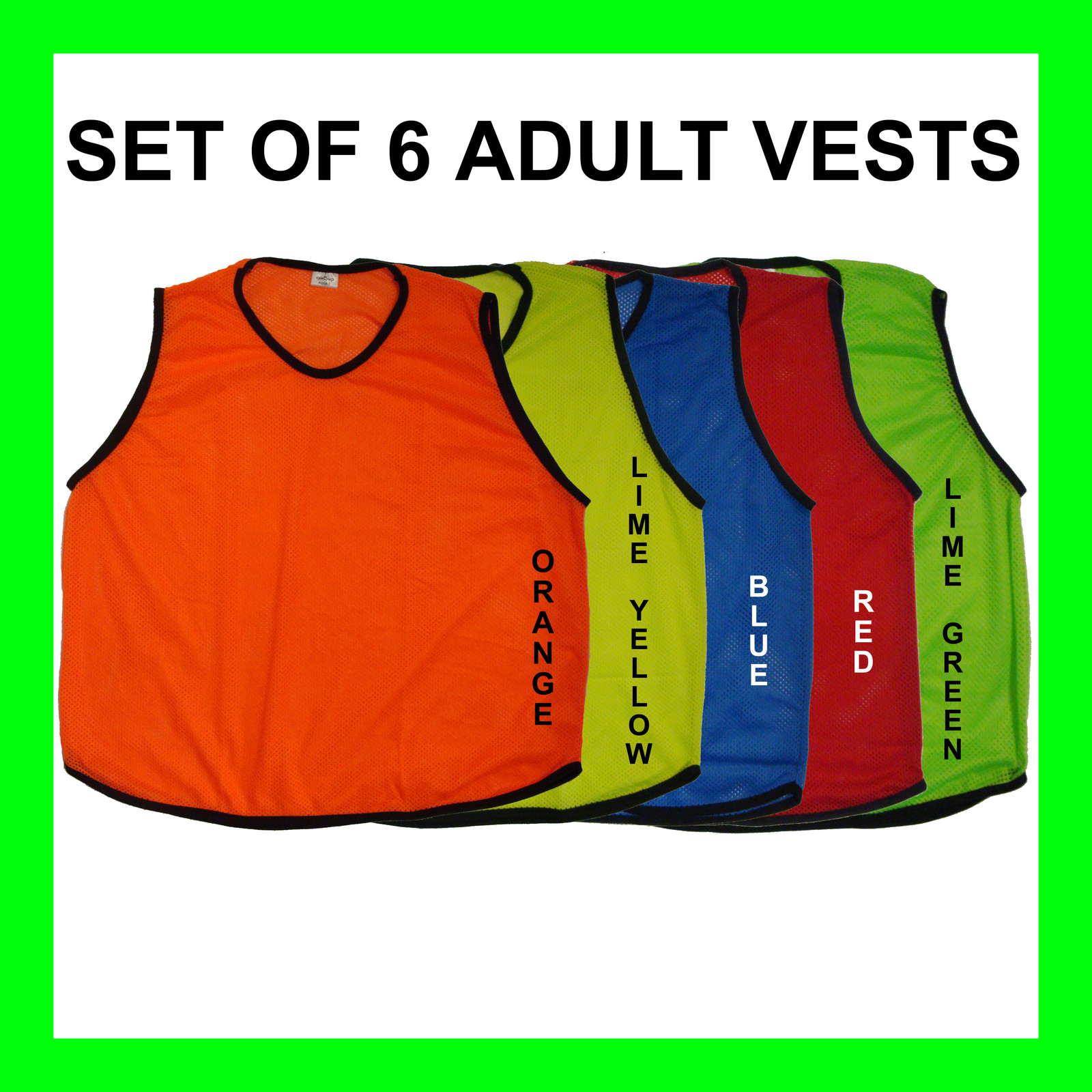 6 ADULT SOCCER BASKETBALL MESH SCRIMMAGE VESTS | eBay