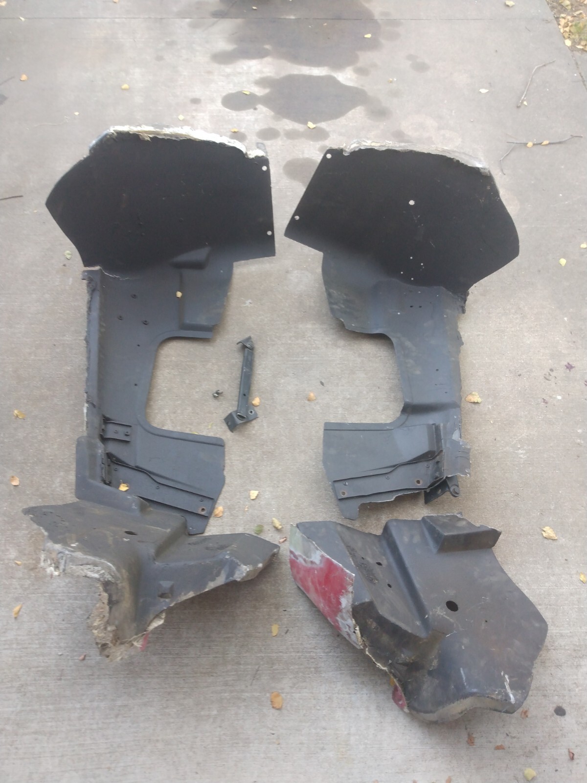 C2 Corvette Front Inner Fenders 63 64 65 66 67 BLACK LH/RH Pair 1966 ...