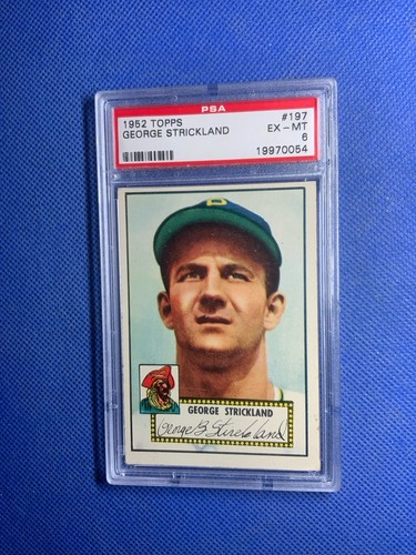 1952 Topps #197 George Strickland PSA 6 Pittsburgh Pirates **cracked ...