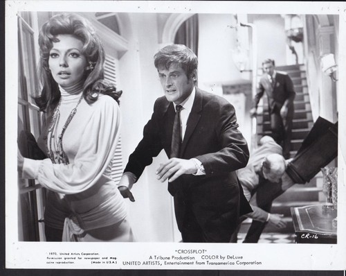 Roger Moore Martha Hyer Crossplot 1969 original movie photo 30159 | eBay