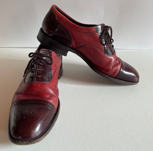 Loake Higham Mens Red Two Tone Leather Brogue Shoes UK10.5 F FH#8 | eBay