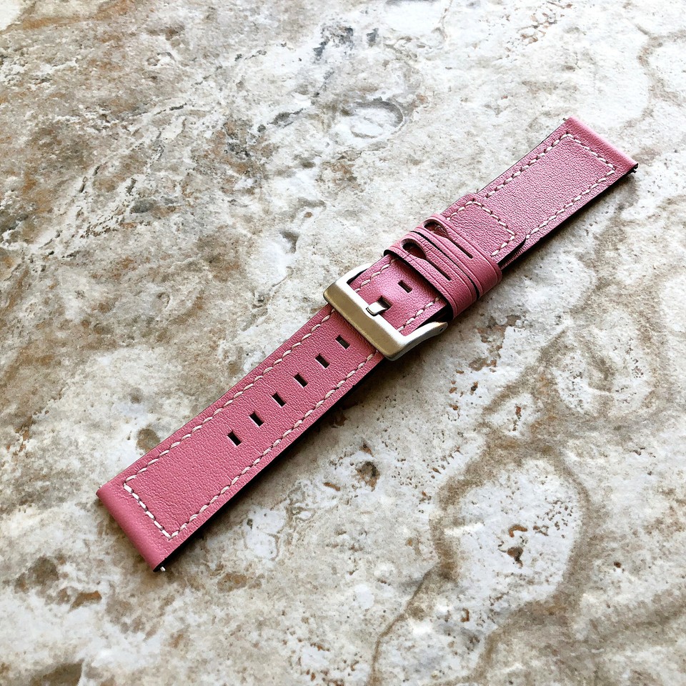 Pink Soft Leather Watch Band Strap for Garmin Darth Vader and D2 Air ...