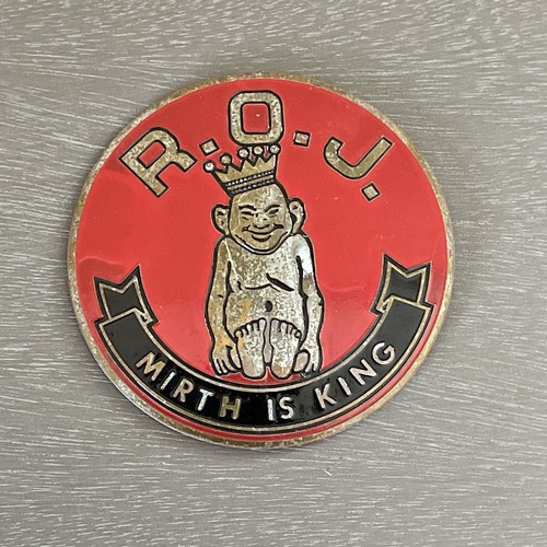 R.O.J. Royal Order Jesters Red Emblem Only Mirth is King 3" w/Green ...