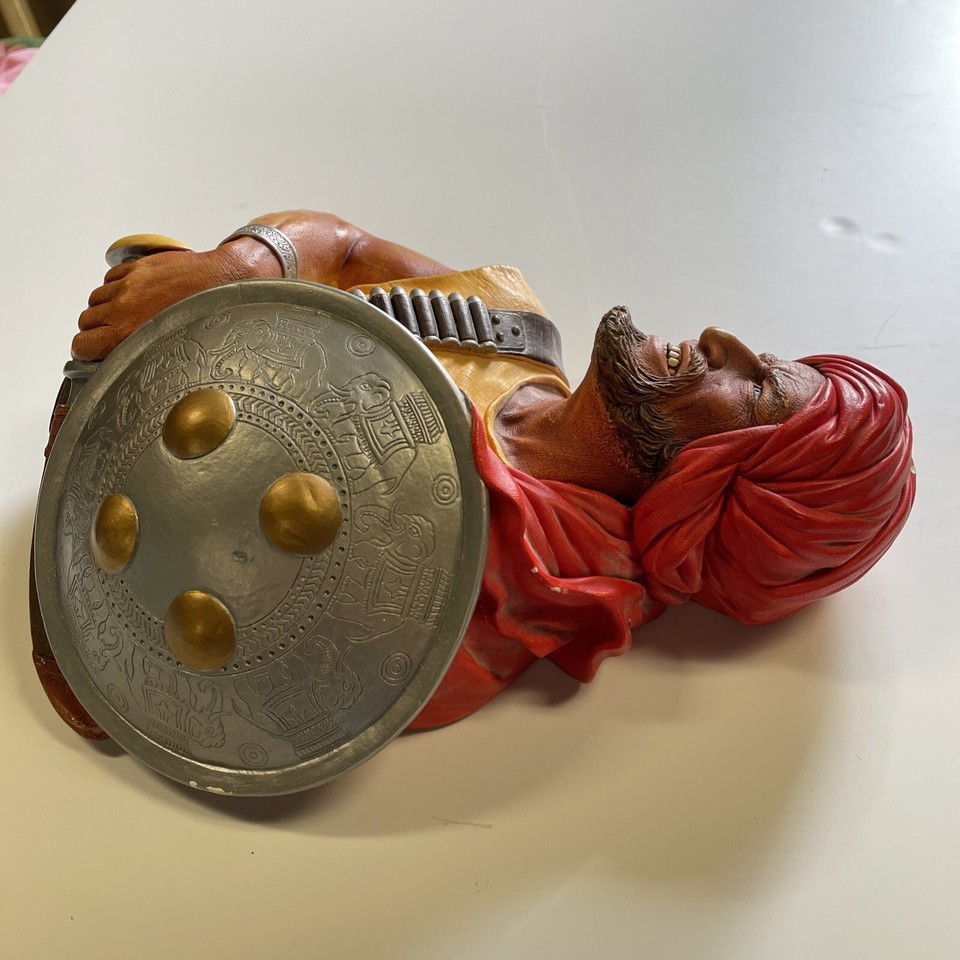 Bossoms Chalkware Wall Hanger Pathan Afghan Muslim Warrior Mountain ...