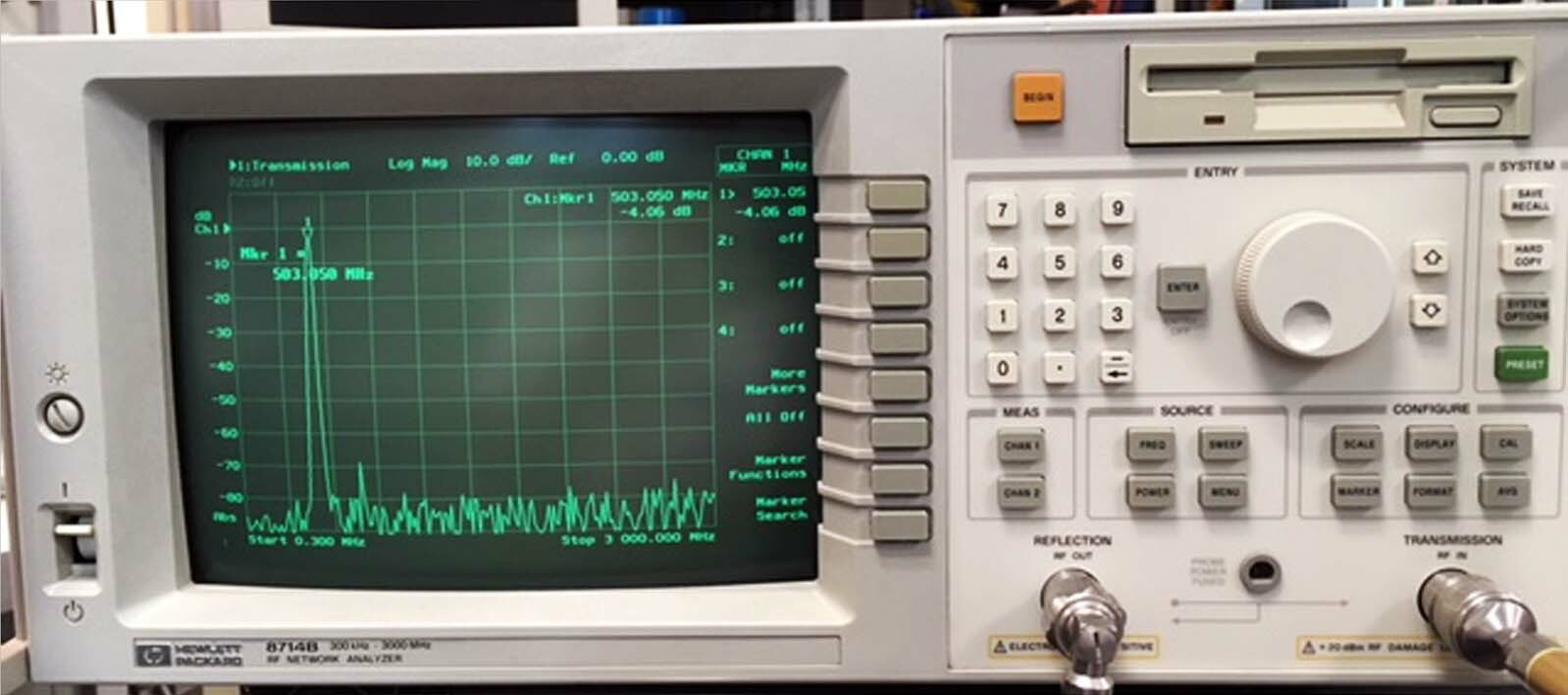 HP / AGILENT 8714B RF NETWORK ANALYZER 300kHz - 3000MHz, REAL TIME ...