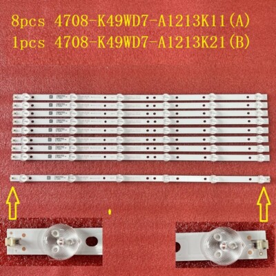 LED Strip For K490WD7 A1 4708-K49WD7-A1213K11 A1213K21 49PFF5455/T3 ...