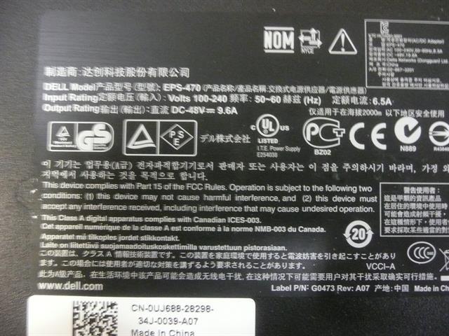 Dell Eps-470 310-6866 Hc007 External Redundant PSU PowerConnect 3400 ...