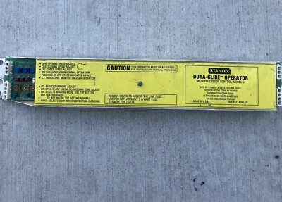 Stanley Model J Dura-Glide Operator Automatic Door Microprocessor Control | eBay